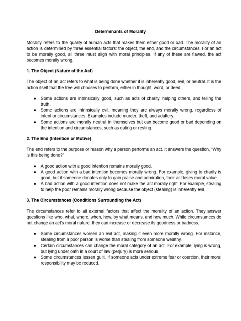Key Factors in Determining Morality | PDF | Morality | Intention