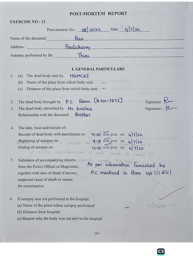 C2 CERVICAL FRACTURE PM REPORT | PDF