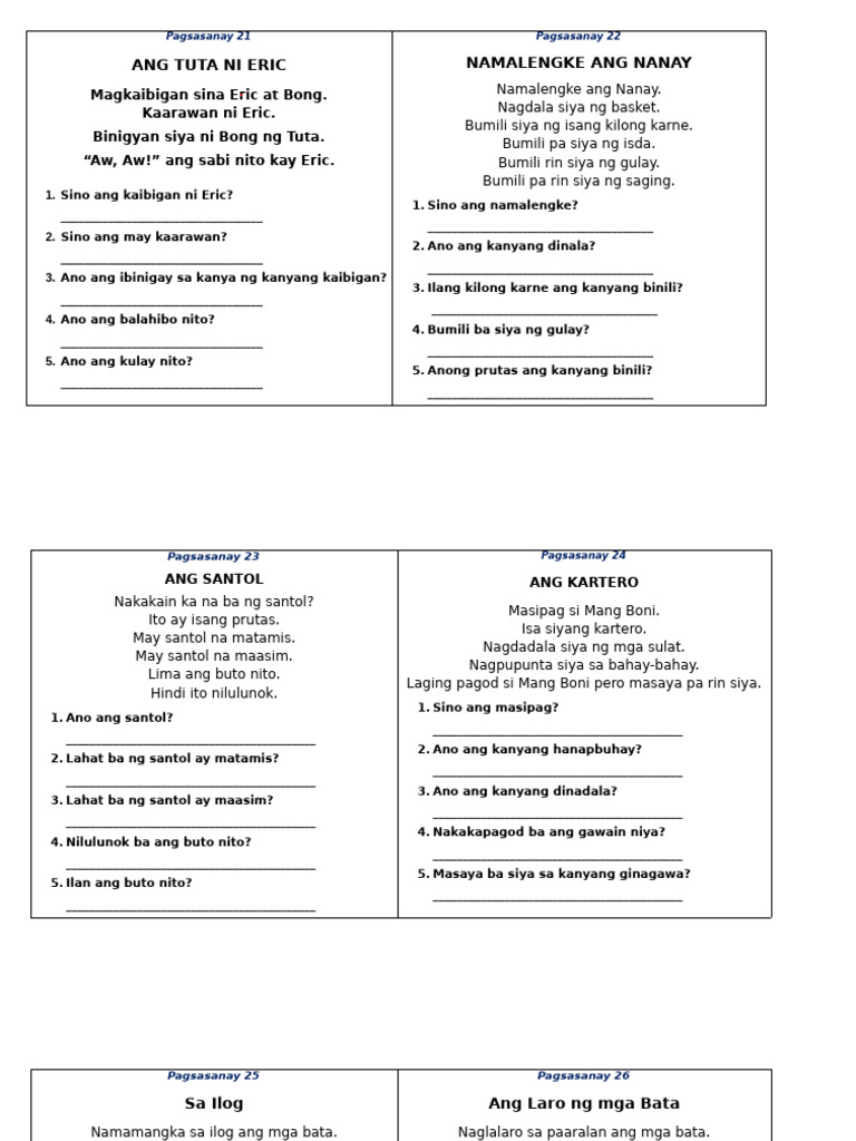 Pagsasanay 21-30 | PDF