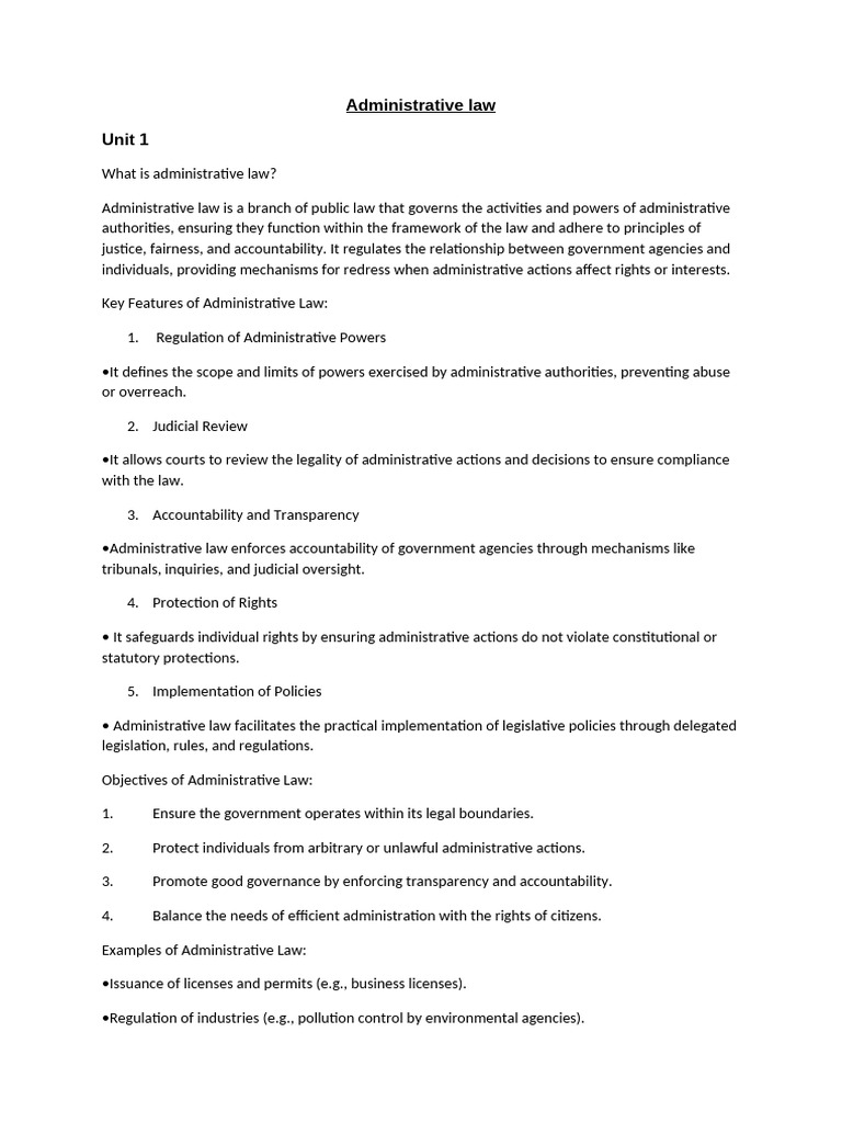 Administrative Law | PDF | Administrative Law | Rule Of Law