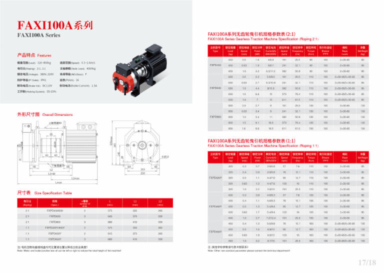 Faxi Drive Catalouge Faxi100a | PDF