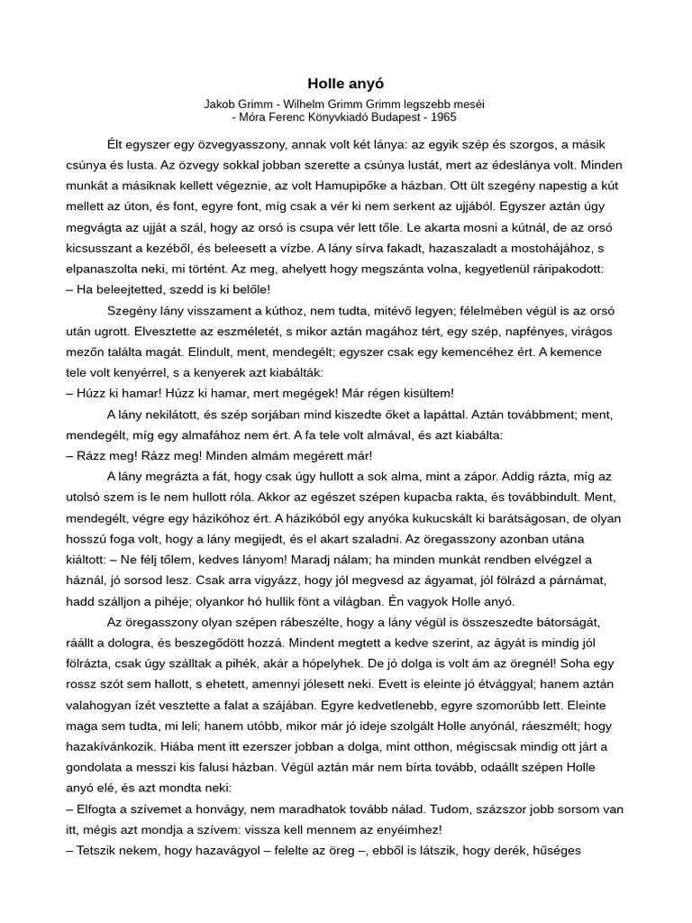Holle anyó | PDF