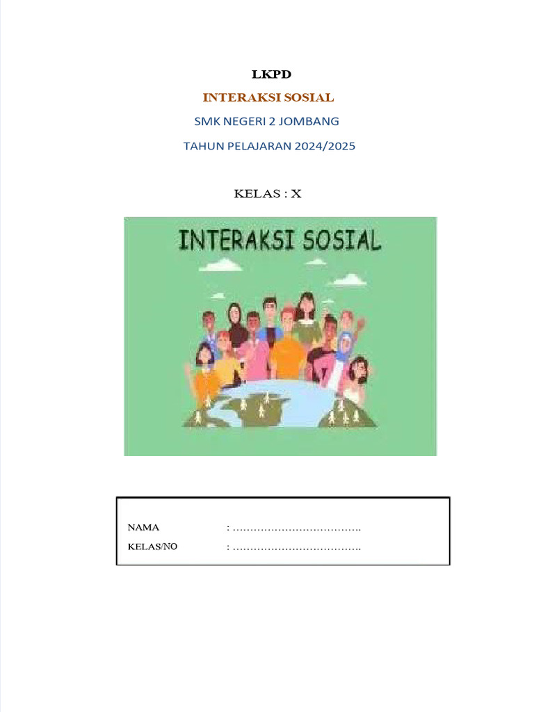 Contoh Interaksi Sosial di SMK | PDF