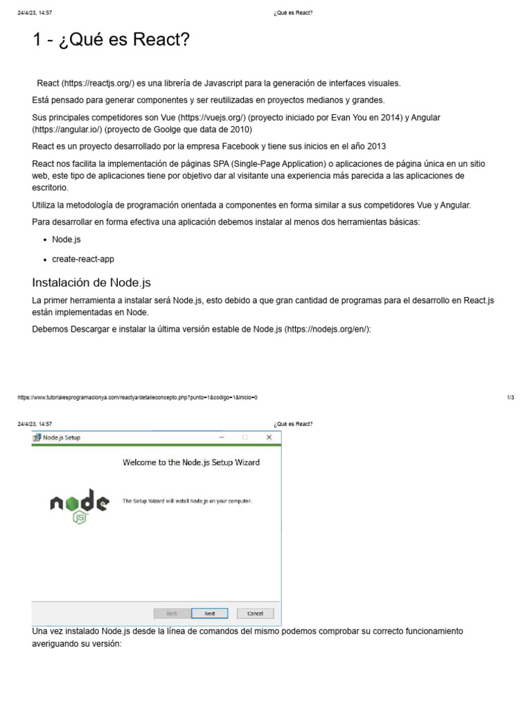 React Completo | PDF | Aplicación movil | Variable (informática)
