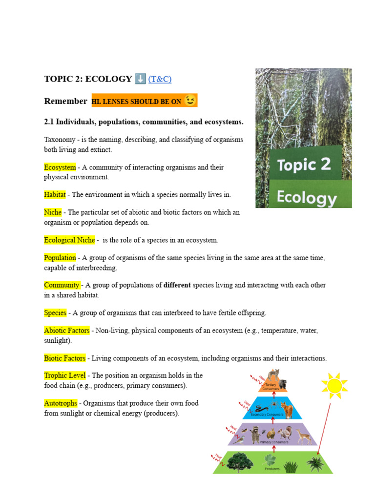 Understanding Ecology: Key Concepts and Factors | PDF | Ecosystem ...