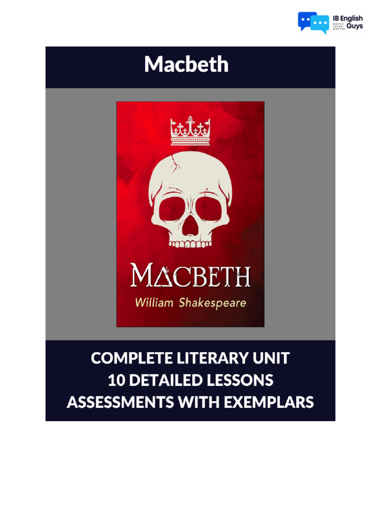 0 Literature Unit Macbeth MAIN FILE EDITED Milt0d | PDF | Macbeth