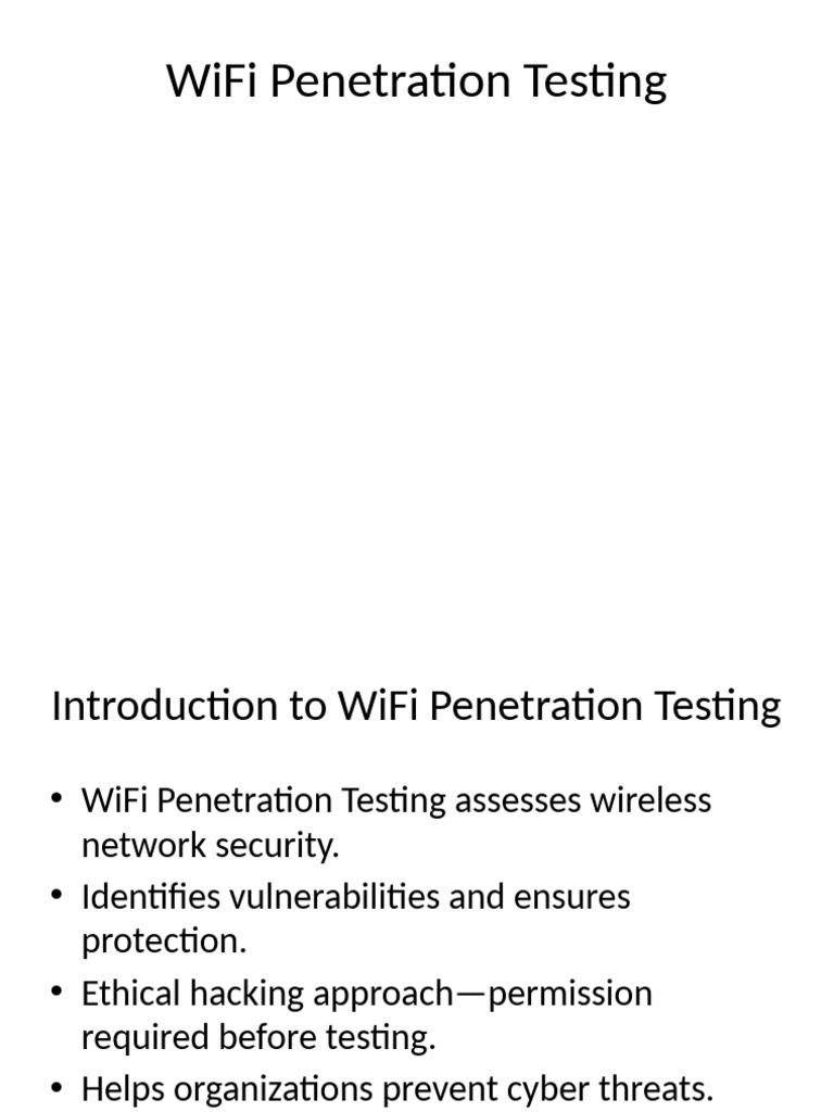 WiFi Penetration Testing | PDF