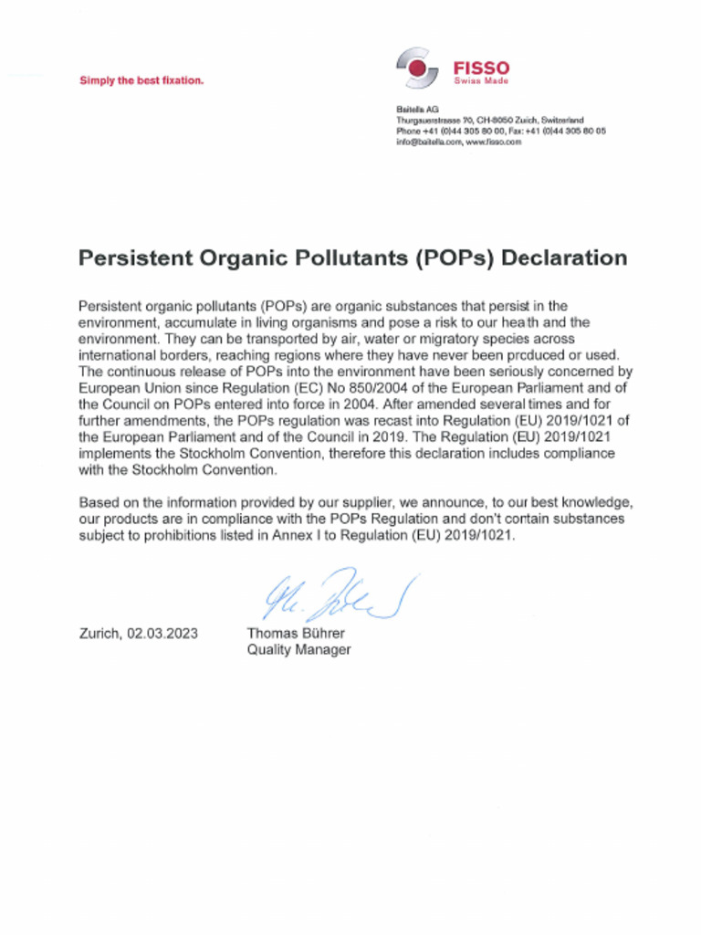 TD0000117 - A Baitella General POP Declaration | PDF