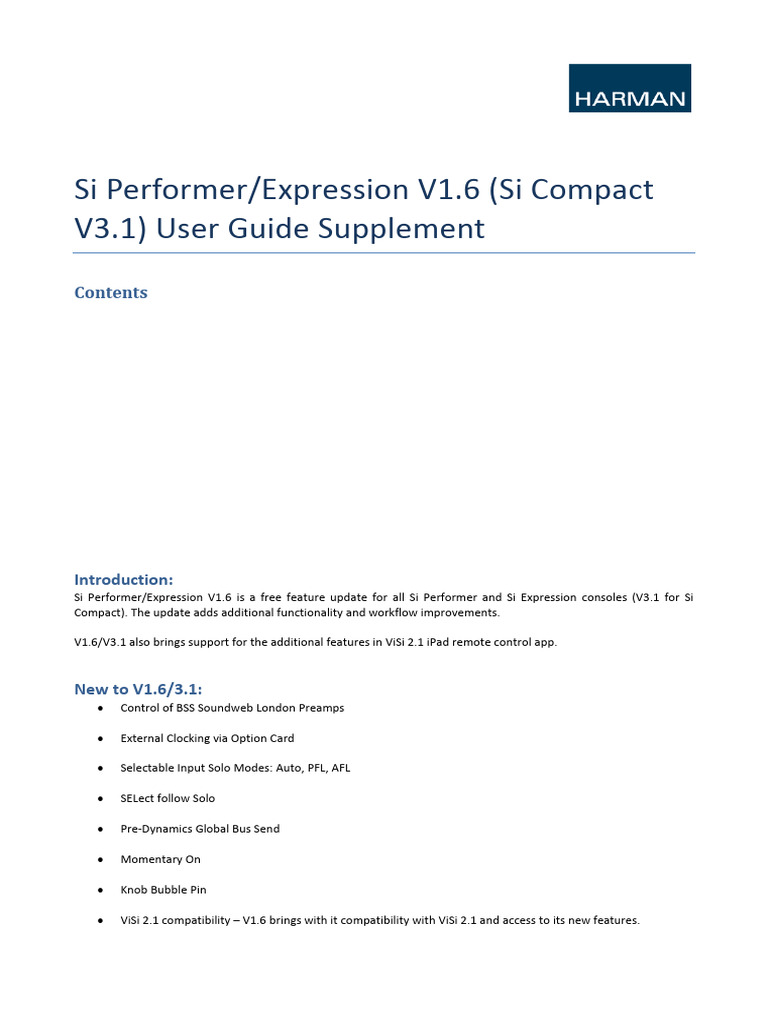 Si Performer Expression Compact V1 6 3 1 Supplement | PDF | Computer Architecture | Computing