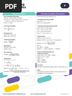 Statistics A-Level Formula Sheet | PDF | Probability Distribution ...