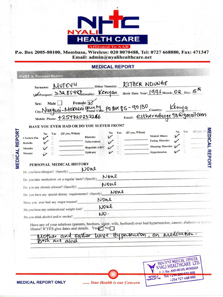 Medical Report | PDF