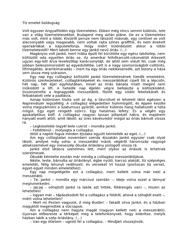 Tíz Emelet Boldogság Kompetencia Feladat-1 | PDF