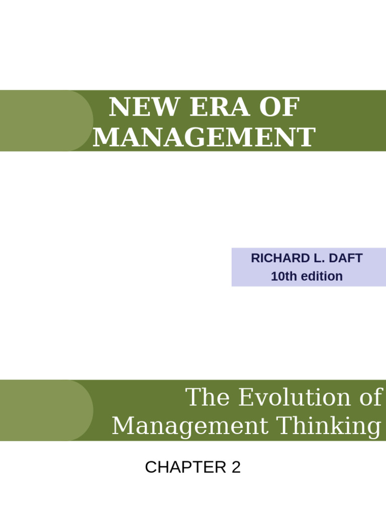 Chapter 2 The Evolution of Management Thinking - Trinh | PDF ...