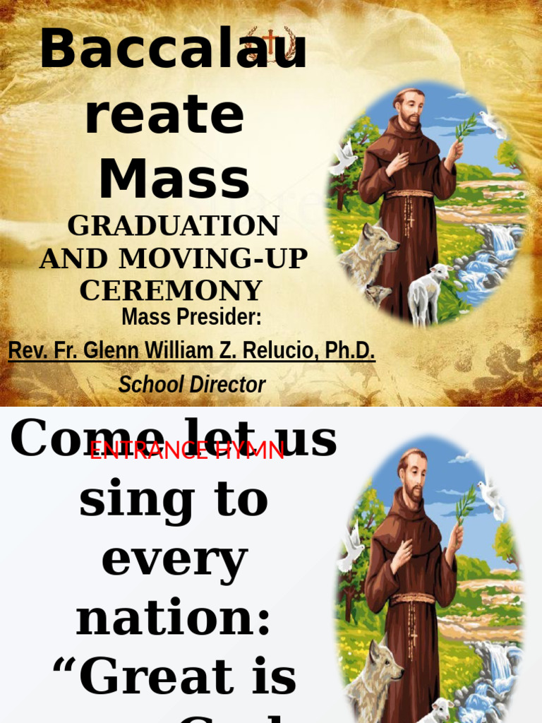 Baccalaureate Mass Ceremony Guide | PDF | God The Father | Mass (Liturgy)