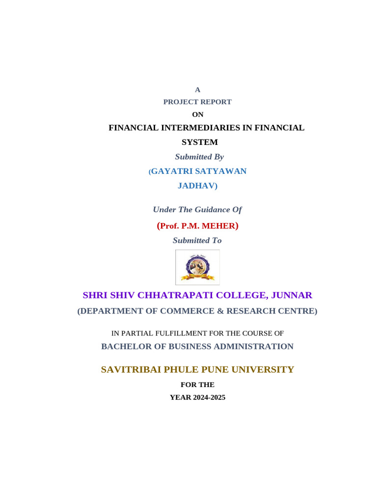 Financial Intermediaries Overview Report | PDF | Banks | Securities (Finance)