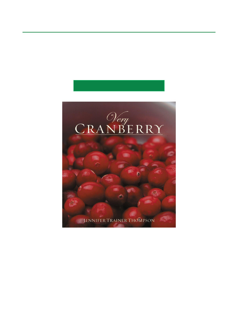 Very Cranberry Cookbook Download | PDF