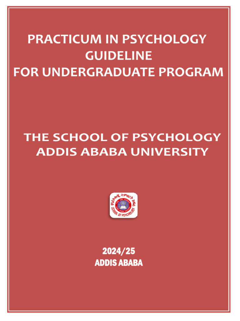 Ug - Practicum in Psychology Guidelines | PDF | Psychology | Evaluation