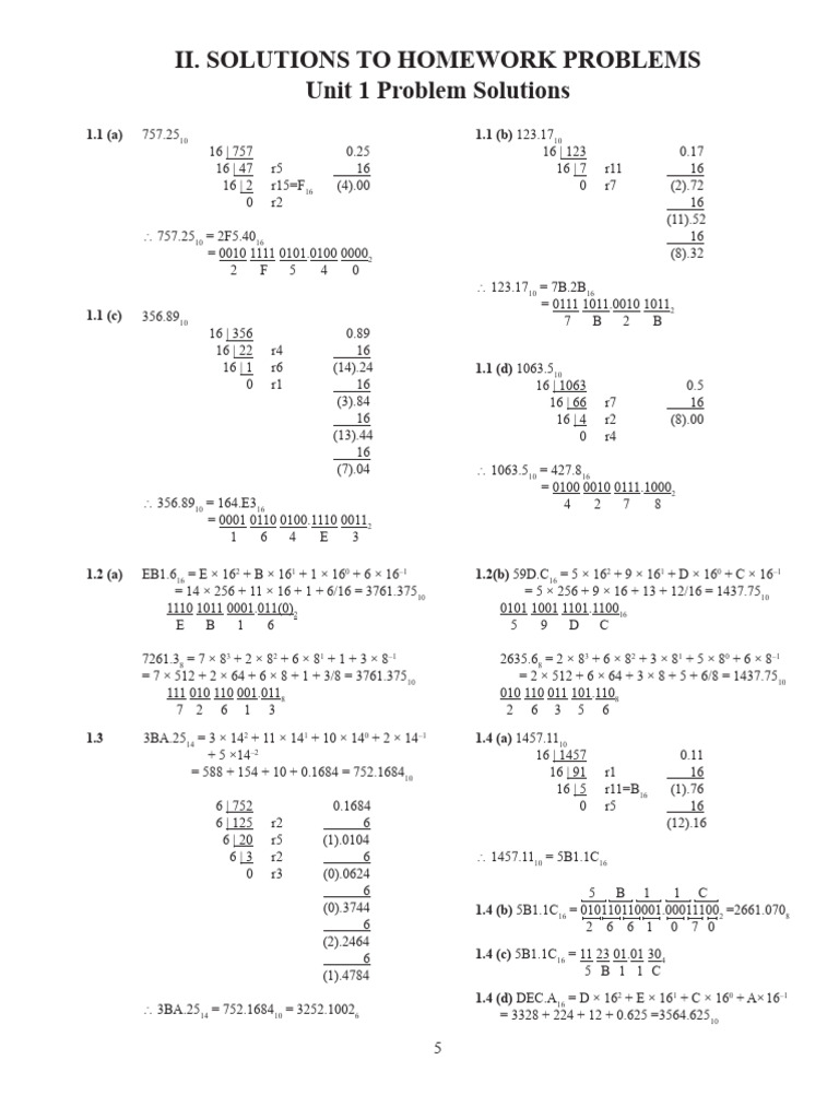Homework Problem Solutions Overview | PDF