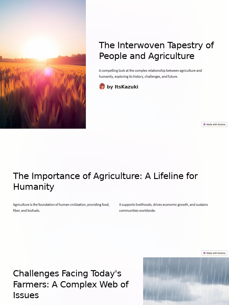 The Interwoven Tapestry of People and Agriculture | PDF | Agriculture ...