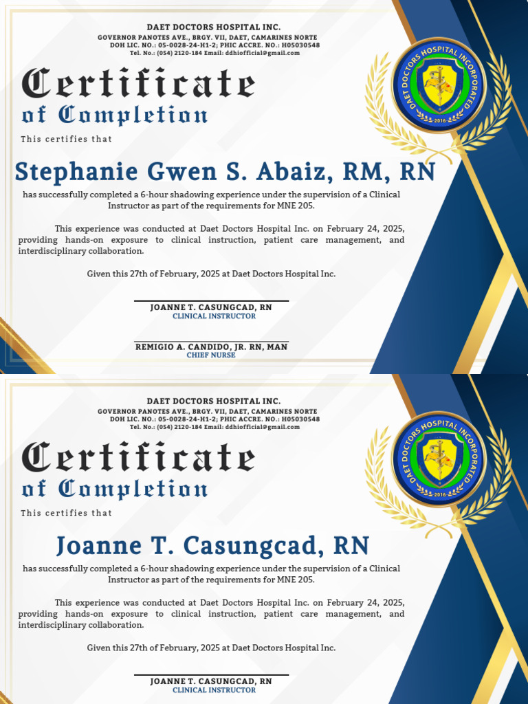 Blue and Gold Modern Recognition Certificate PDF | PDF