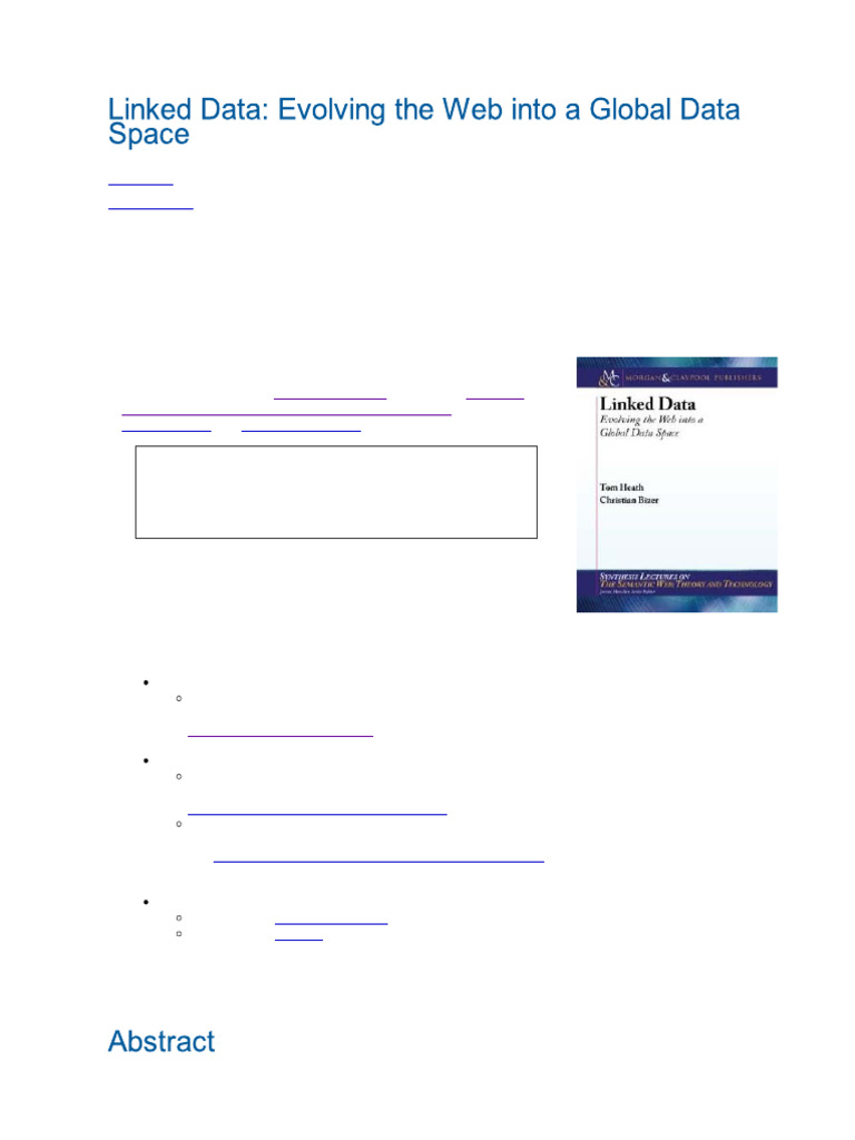 LODBook | PDF | World Wide Web | Internet & Web