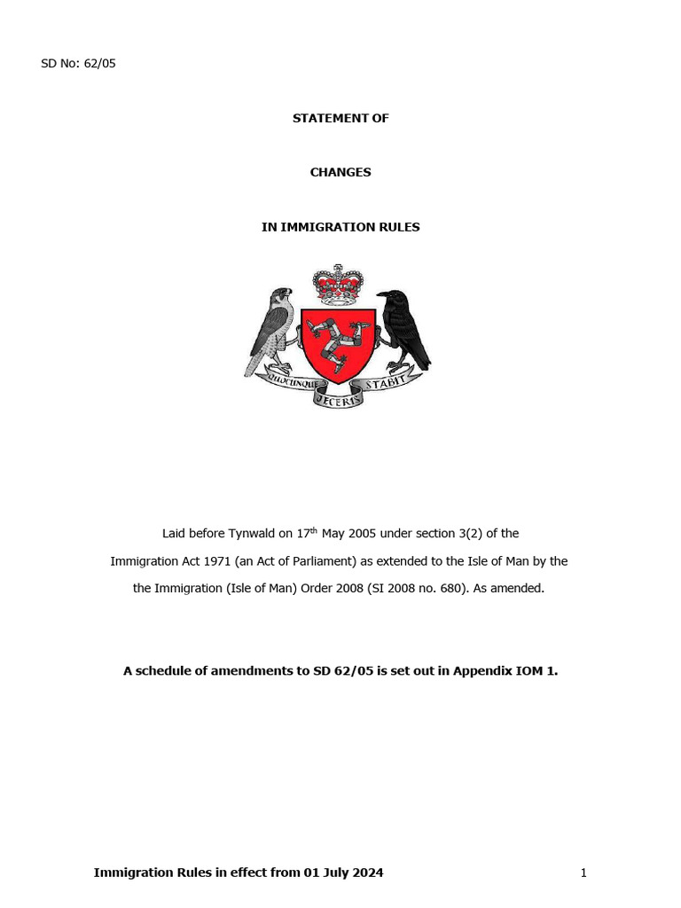 Isle of Man Immigration Rules 2024 | PDF | Academic Degree