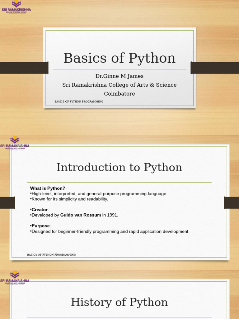 Basics of Python | PDF