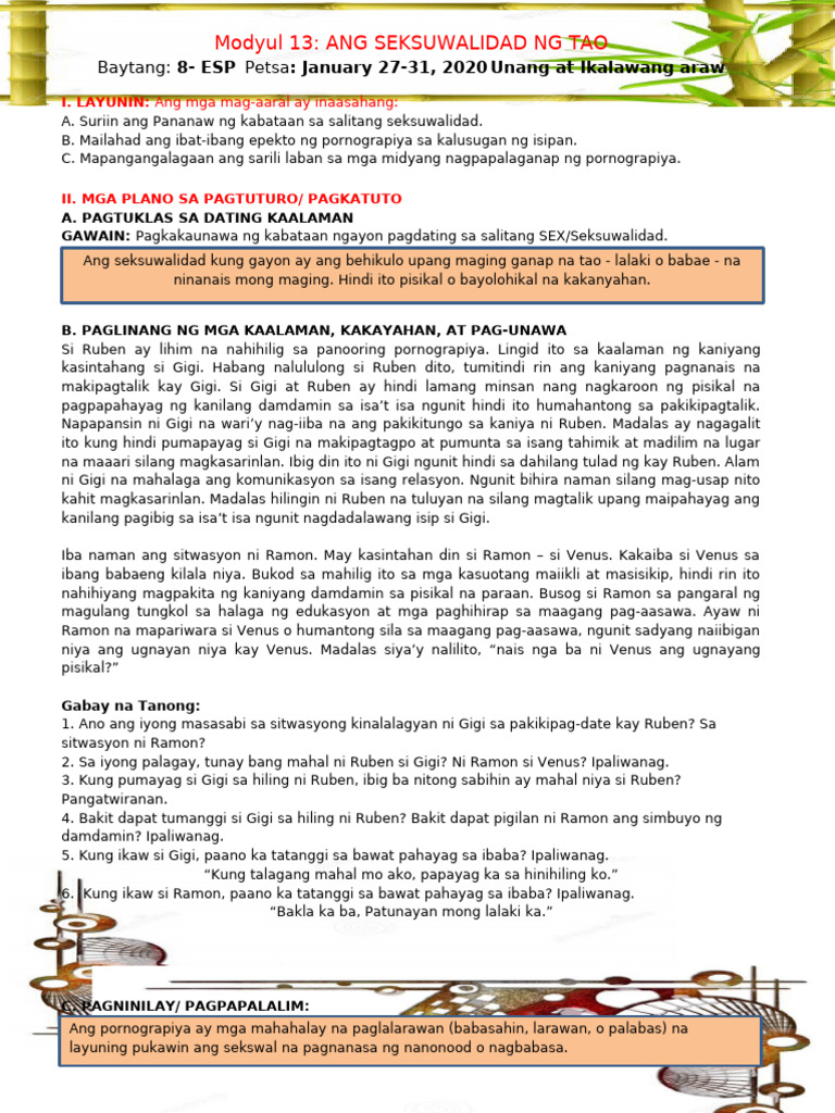 M13 Seksuwalidad | PDF