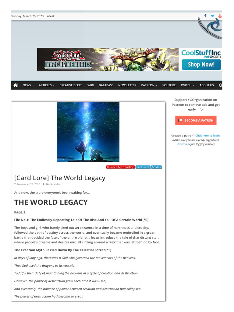 World Legacy: Rise and Fall Story | PDF | Earth