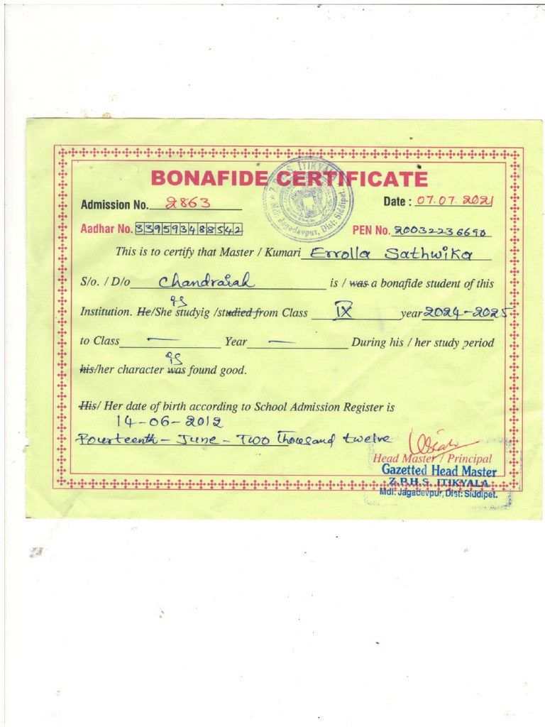 04 Bonofide | PDF