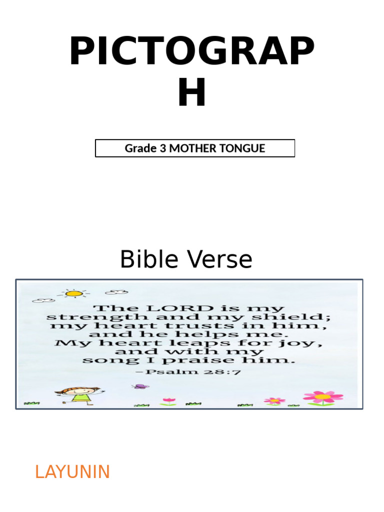 MOTHER TONGUE 3 Q3W3 Pictograph | PDF