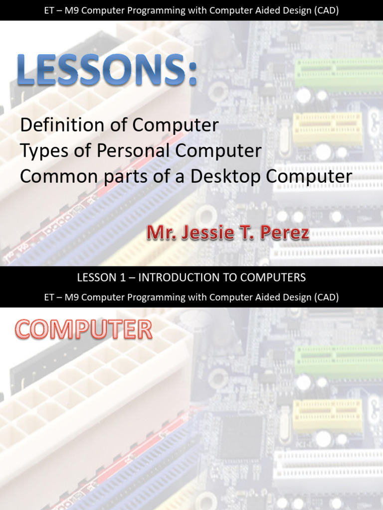1. Introduction to Computers | PDF | Usb | Consumer Electronics