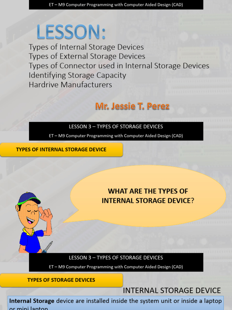 Types of Internal and External Storage | PDF | Solid State Drive | Usb ...