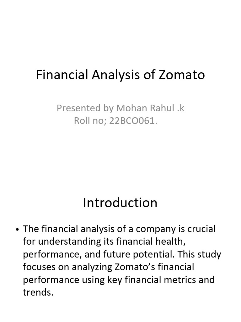 Zomato Financial Analysis.pptx 20250312 192224 0000 | PDF