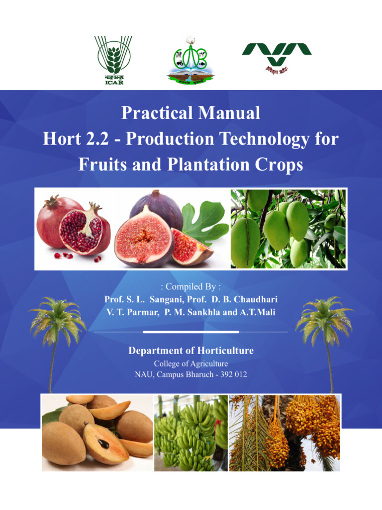 Practical Mannual-Production Technology For Fruit and Planttioncrop | PDF | Apple | Fruit