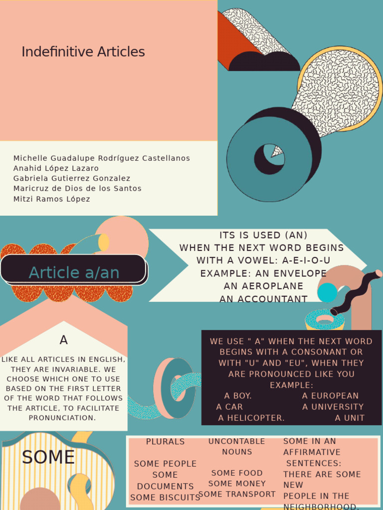 Indefinitive Articles | PDF