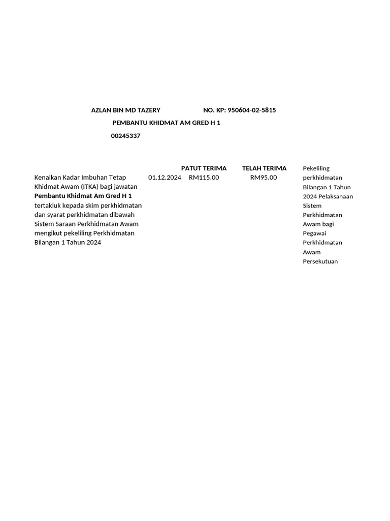 AZLAN - Jumud Skim Perkhidmatan | PDF