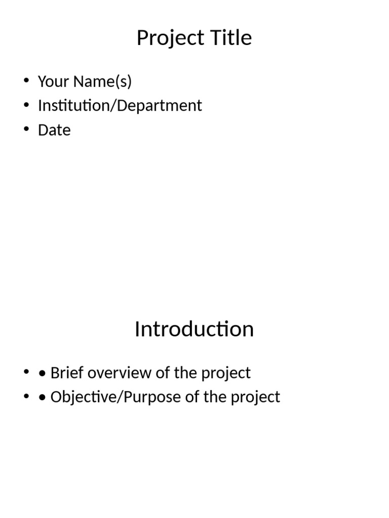 Mini Project Template | PDF