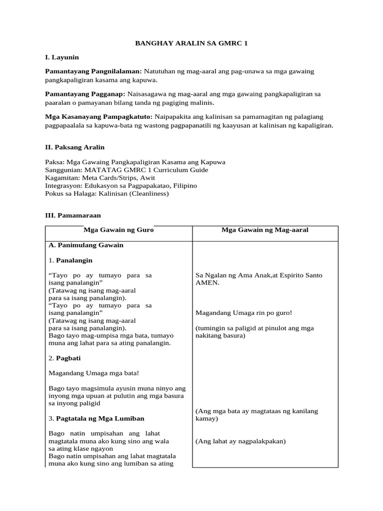 Grade 1 - GMRC | PDF