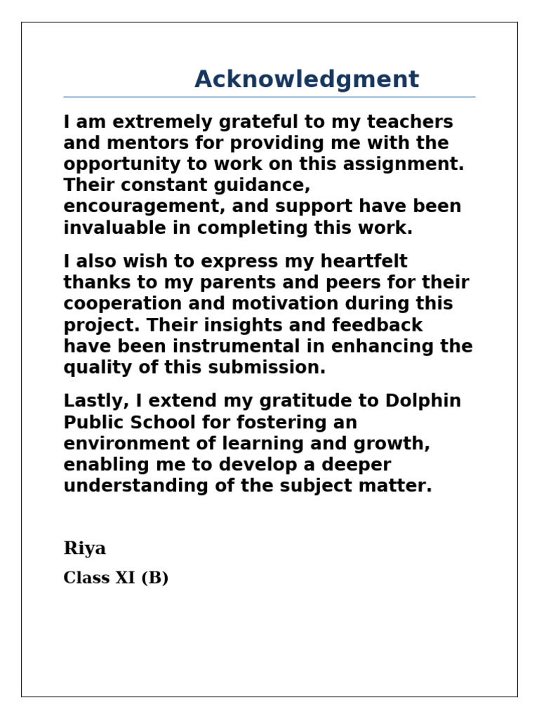 Acknowledgment | PDF