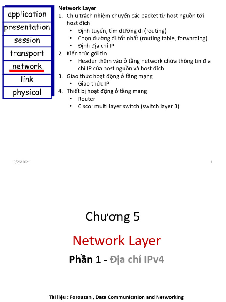 Slide 5 Network Layer - Phan 1 | PDF
