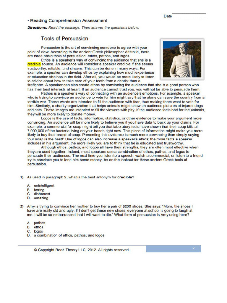 Comprehens Read 8 Grade | PDF