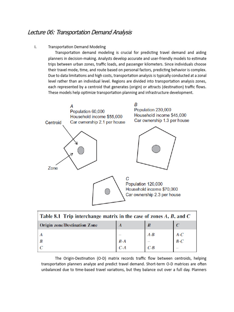 Lecture 06 - Transportation Demand Analysis | PDF | Forecasting | Moving Average