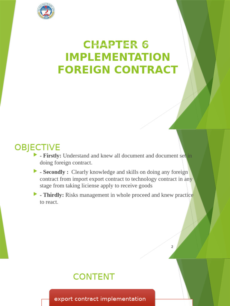 Chapter 6 + Foreign Contract Implementation+taloi | PDF | Letter Of ...