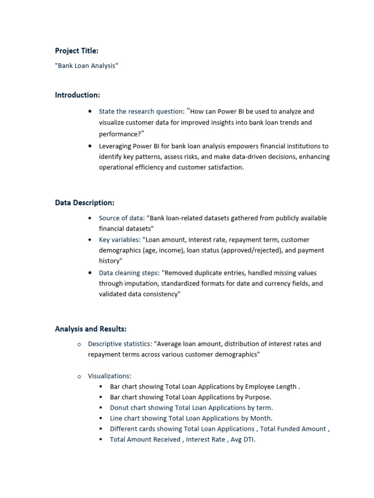 Bank Loan Analysis Report(1) | PDF | Loans | Data
