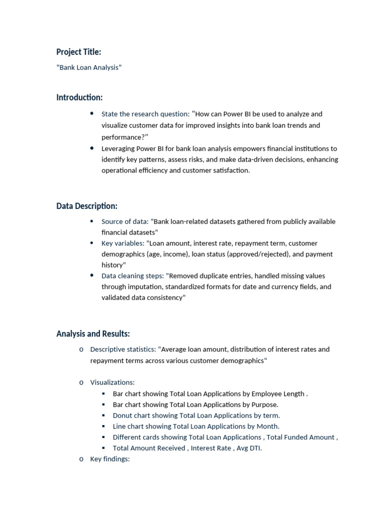 Bank Loan Analysis with Power BI | PDF | Loans | Data