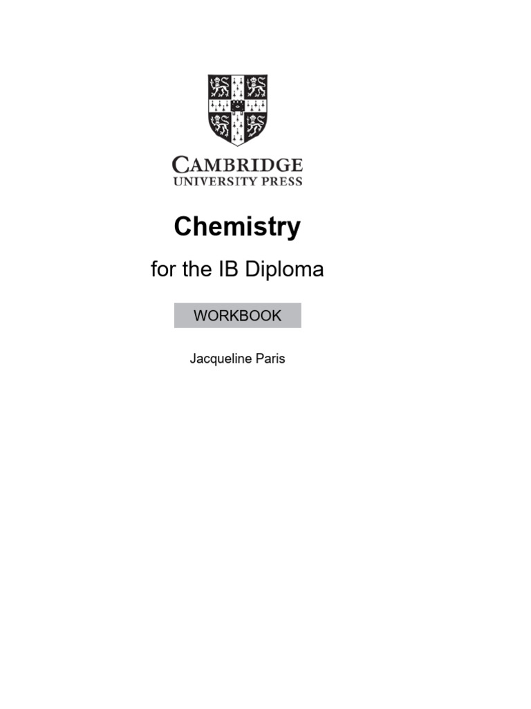 IB Chemistry Diploma Workbook | PDF | Emission Spectrum | Mixture
