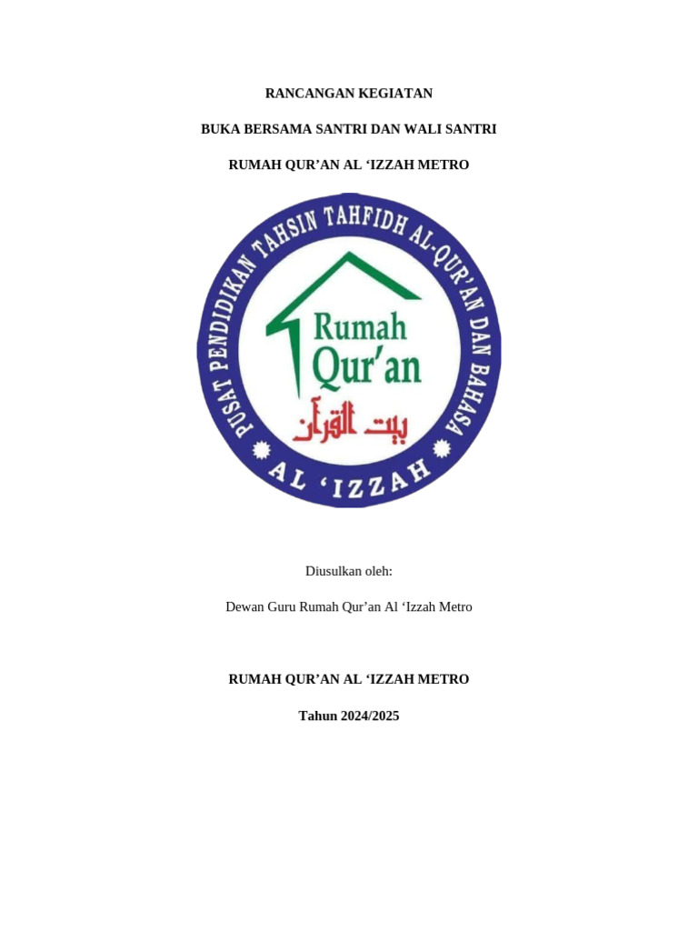 Proposal Kegiatan Bukber 2025 | PDF