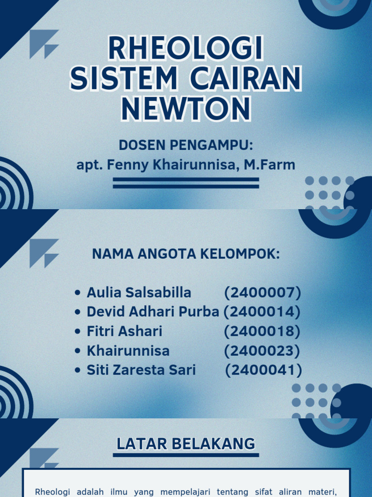 Rheologi Sistem Cairan Newton | PDF