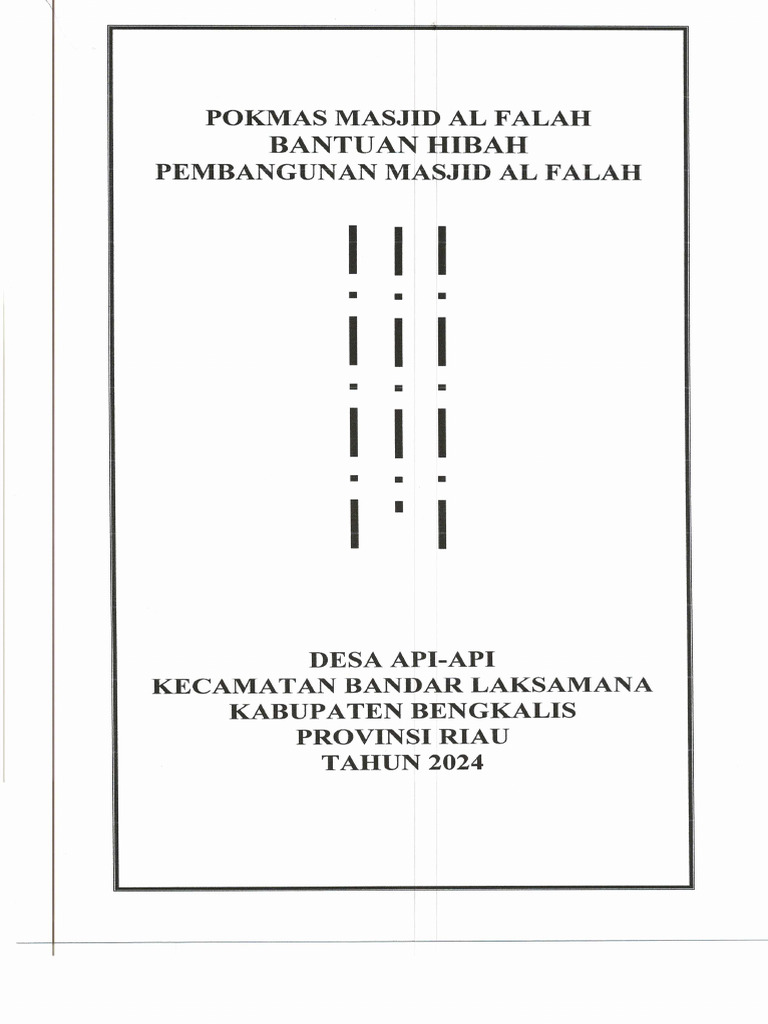 Proposal Pokmas Masjid Al Falah_0001 | PDF